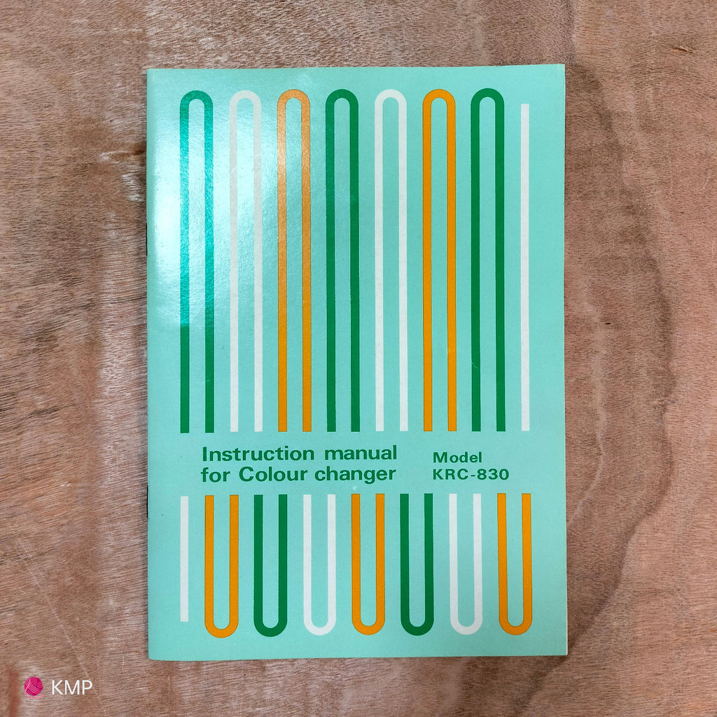 Brother KRC-830 Colour Changer INSTRUCTION BOOK – KNIT MACHINE PARTS LTD